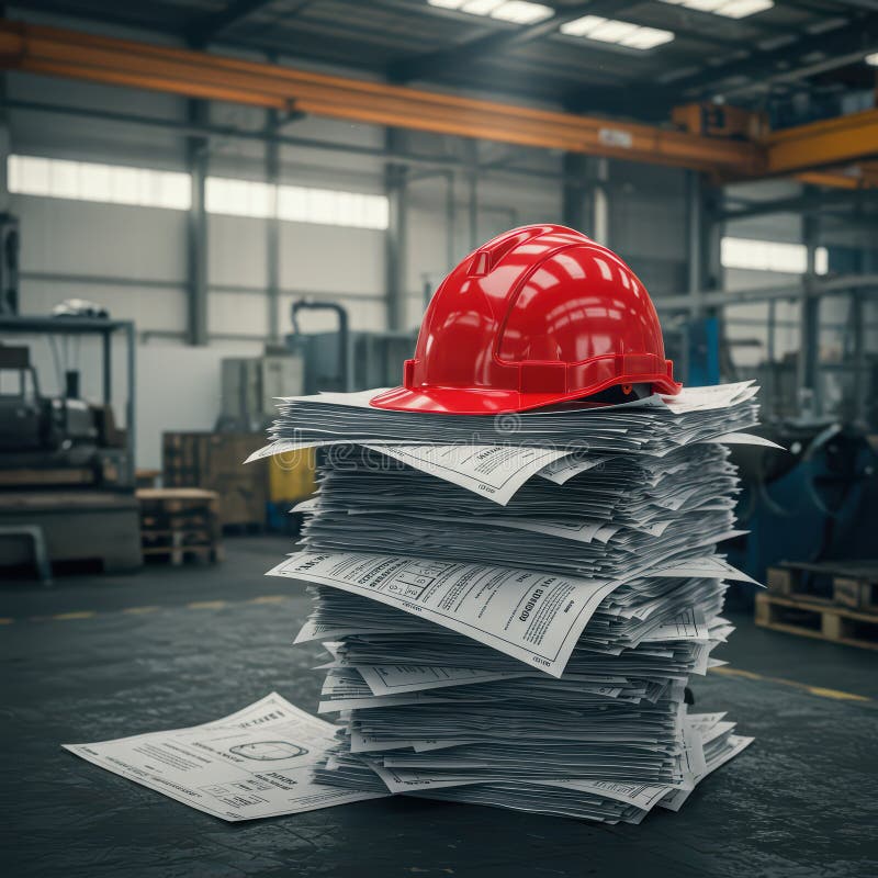 The Red Helmet on the Documents is a Reminder To Prioritise Safety and ...