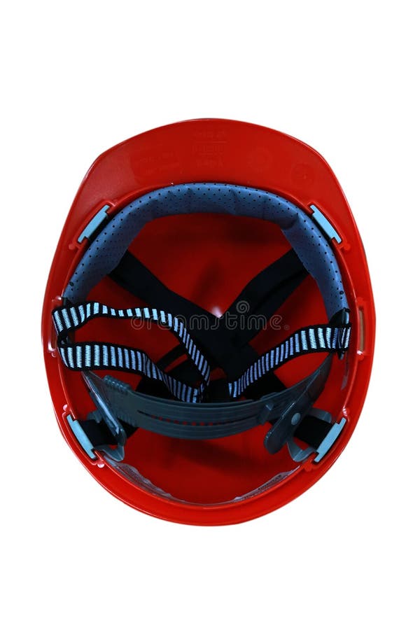 Red Helmet with Suspension, Helmet is Usually Useful for Protecting the ...