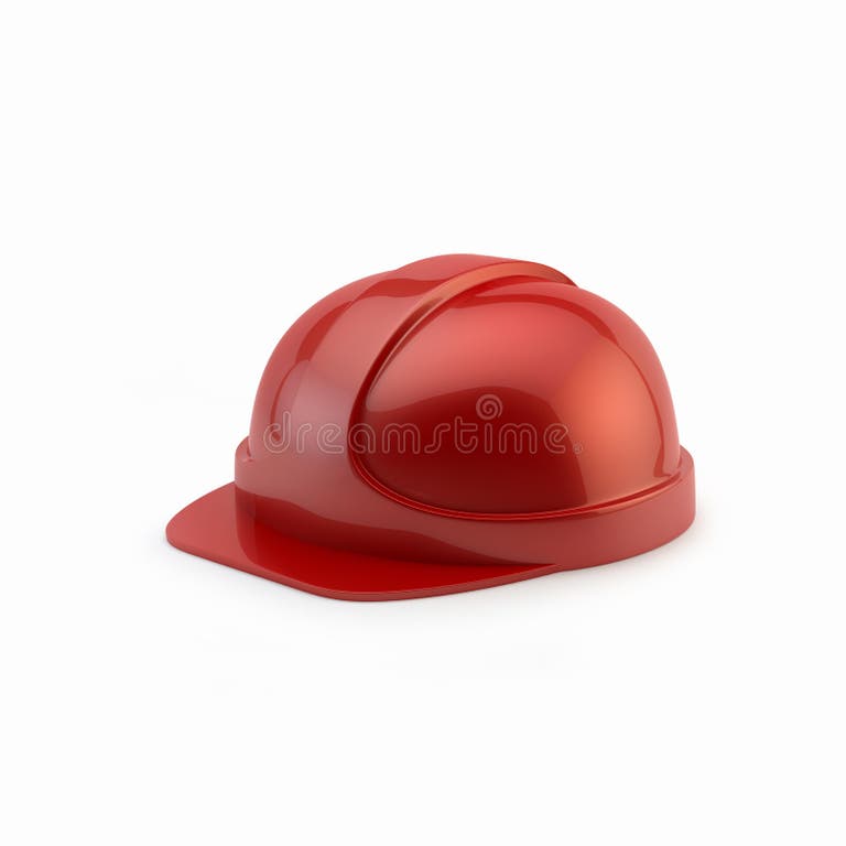 Red Helmet for Workers and Builders Stock Illustration - Illustration ...