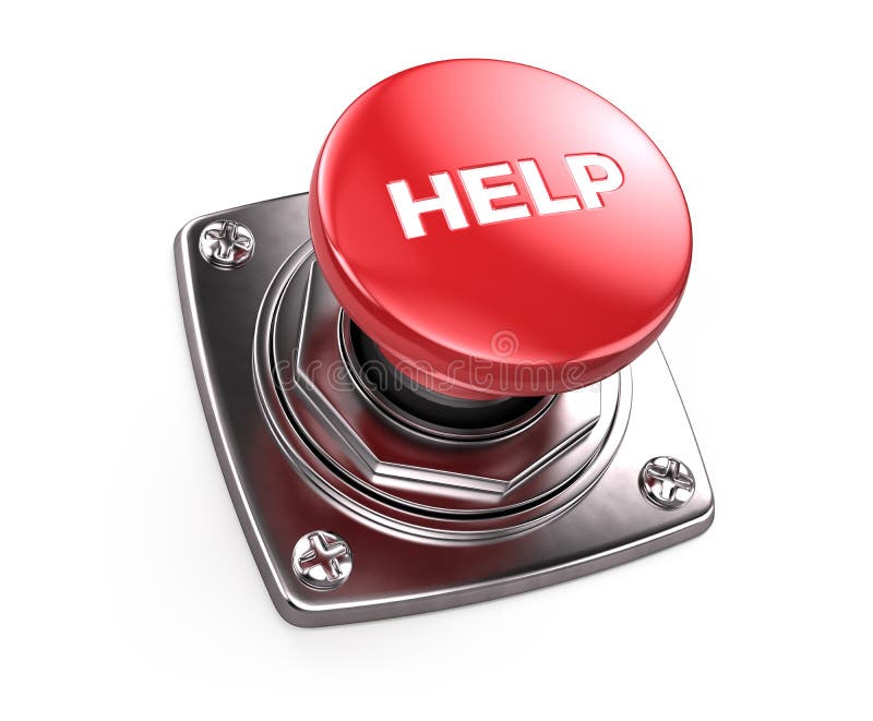 Red Help Button stock illustration. Illustration of emergency - 24448186