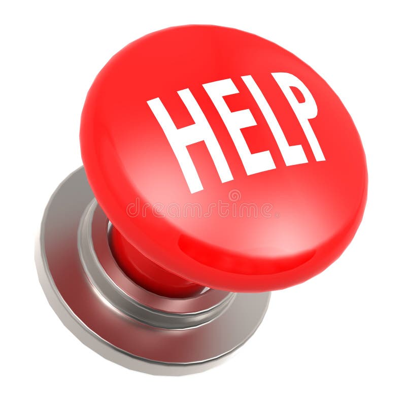 Red help button stock illustration. Illustration of help - 48135311