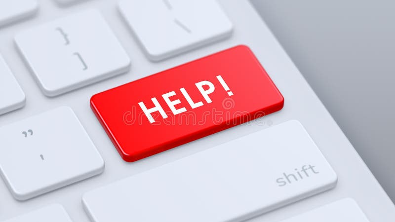 Red Help Button Concept Image Stock Illustration - Illustration of ...