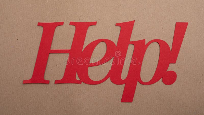 Red Help! Sign on a Brown BackgrouCustomer Support Service Hotline ...