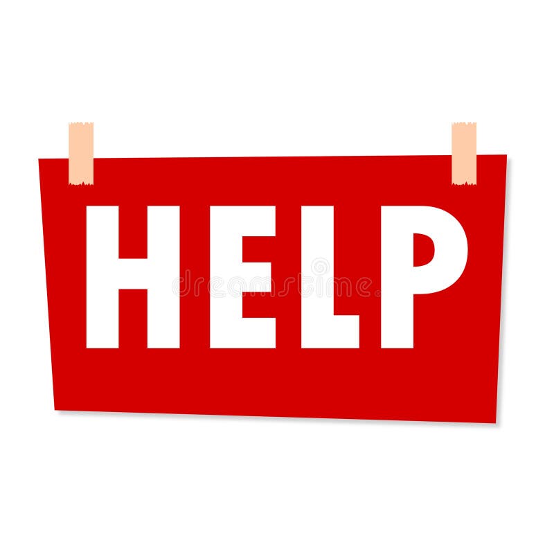 Red Help Sign - Illustration on White Background Stock Vector ...
