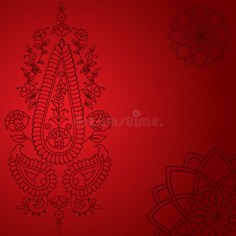 Henna Background stock illustration. Illustration of flowers - 15050917