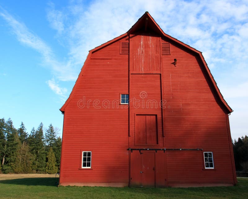 New Red Barn stock image. Image of exterior, architecture - 24704379