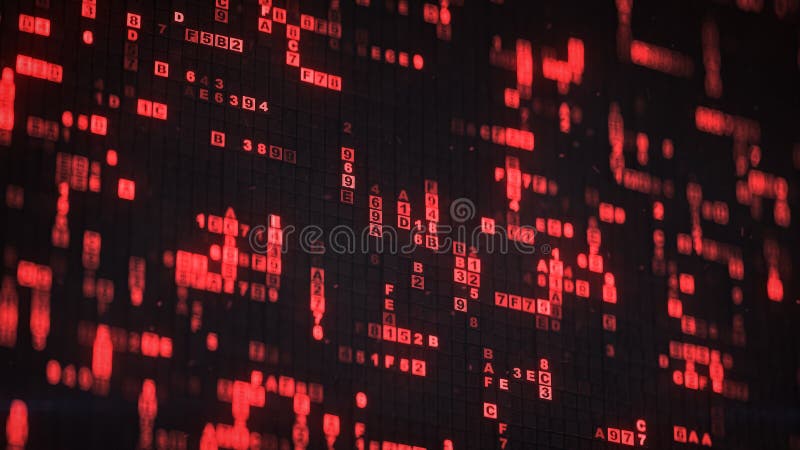 Red HEX Computer Code 3D Rendering Illustration Stock Illustration ...