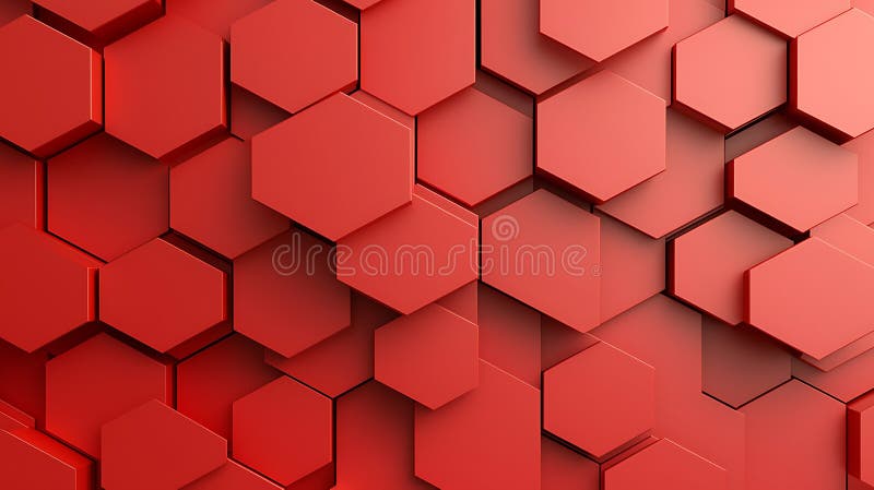 Red Hexagon Abstract Geometric Background - Abstract Backgrounds Stock ...
