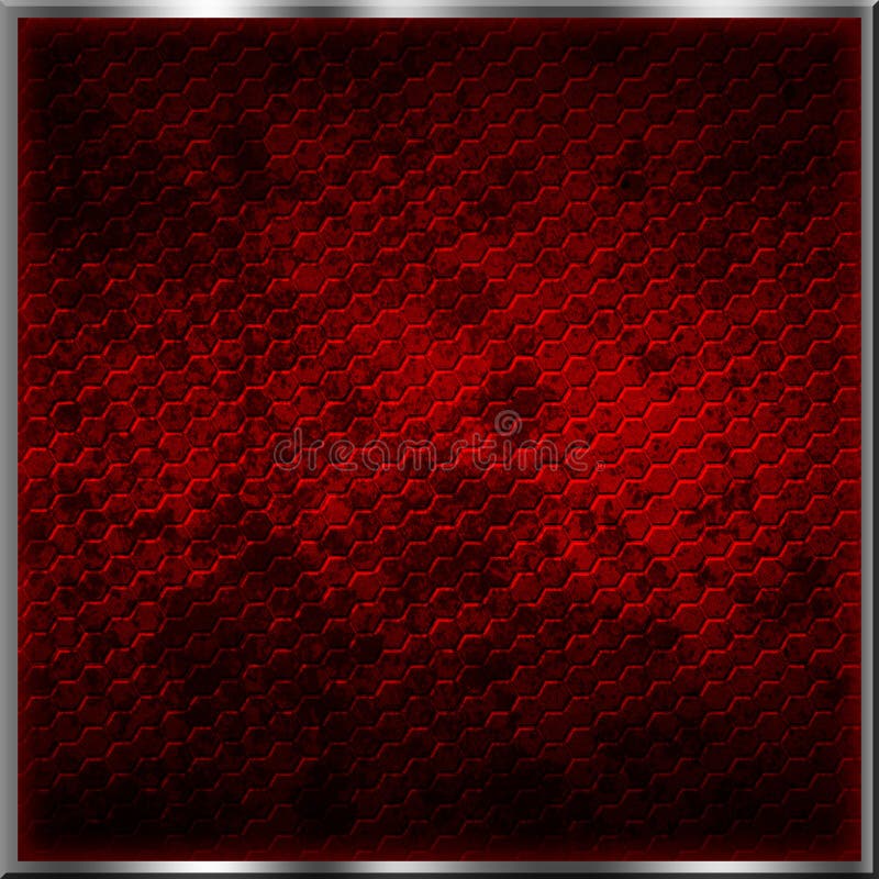 Red Hexagon Background with Real Texture Stock Illustration ...