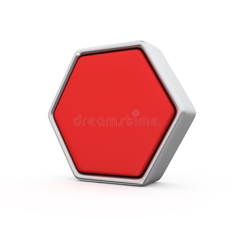 Red hexagon stock illustration. Illustration of hexagonal - 30433744