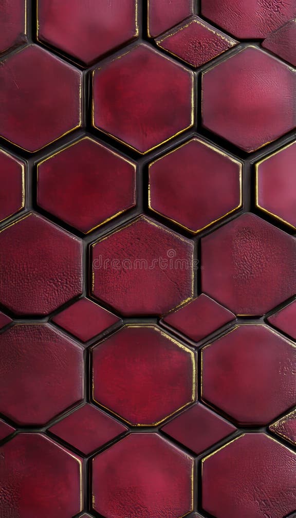 Red Hexagon Pattern Background. Geometric Texture. Colorful Wall or ...