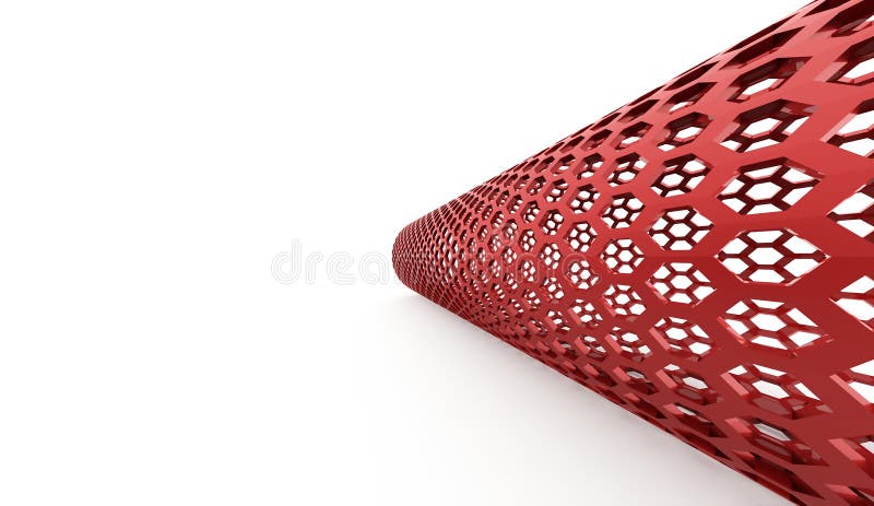 Red Hexagonal Abstract Mesh Stock Illustration - Illustration of bright ...