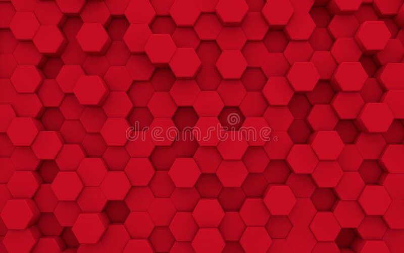 Red Hexagonal Background, White Abstract Background Stock Illustration ...
