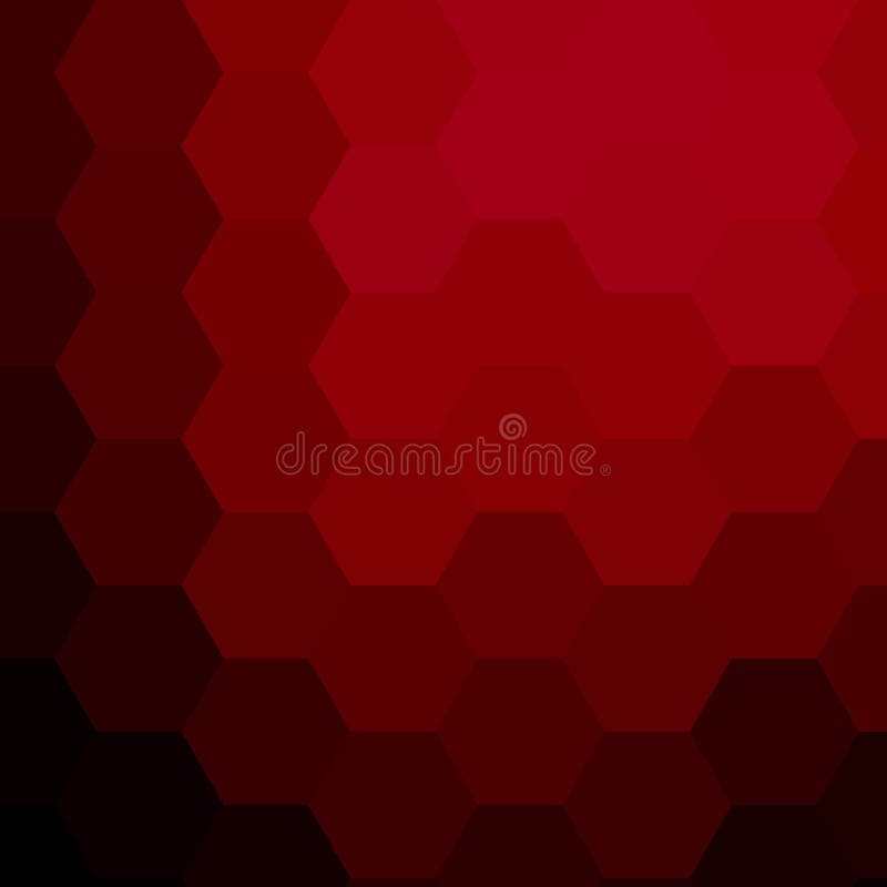Red Hexagonal Texture Tech Background, Black, 3d Rendering Illustration ...