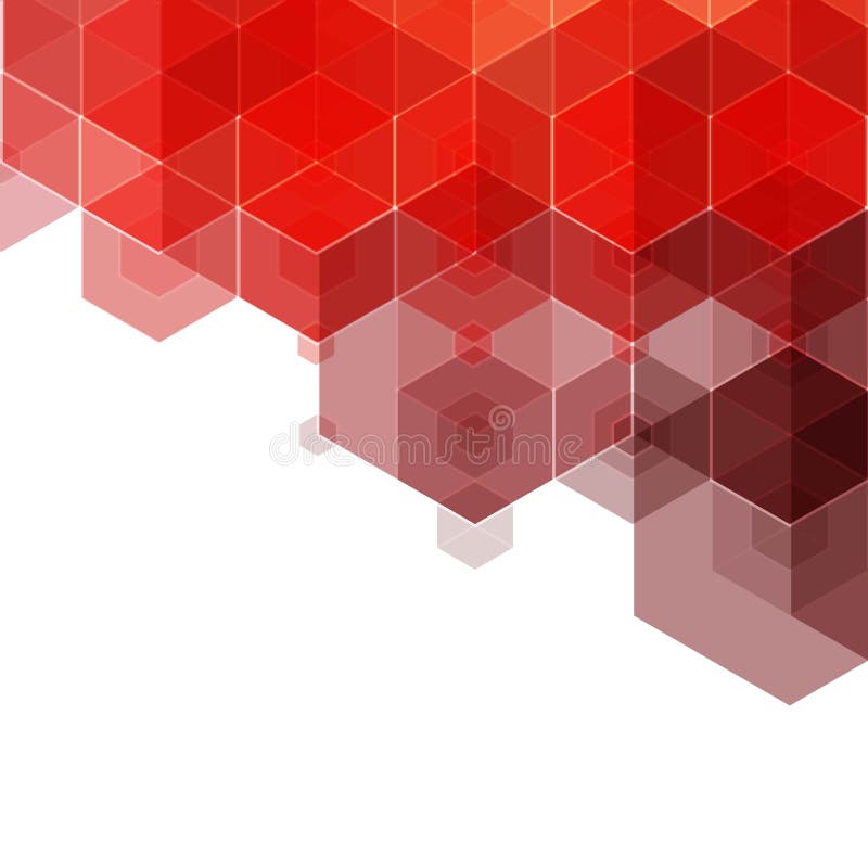 Red Hexagonal Texture Tech Background, Black, 3d Rendering Illustration ...