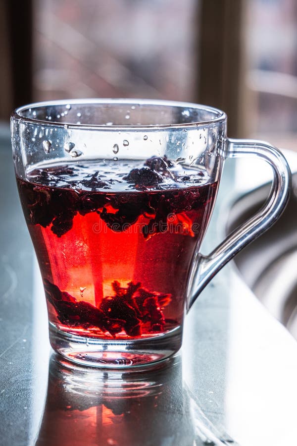 Red Hibiscus Tea in the Cup. Stock Image - Image of dish, herbal: 358337459