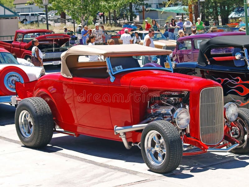 Red High-Boy Roadster editorial stock image. Image of race - 55995604