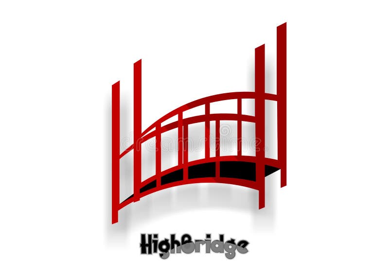 Red high bridge stock illustration. Illustration of redblack - 104508303