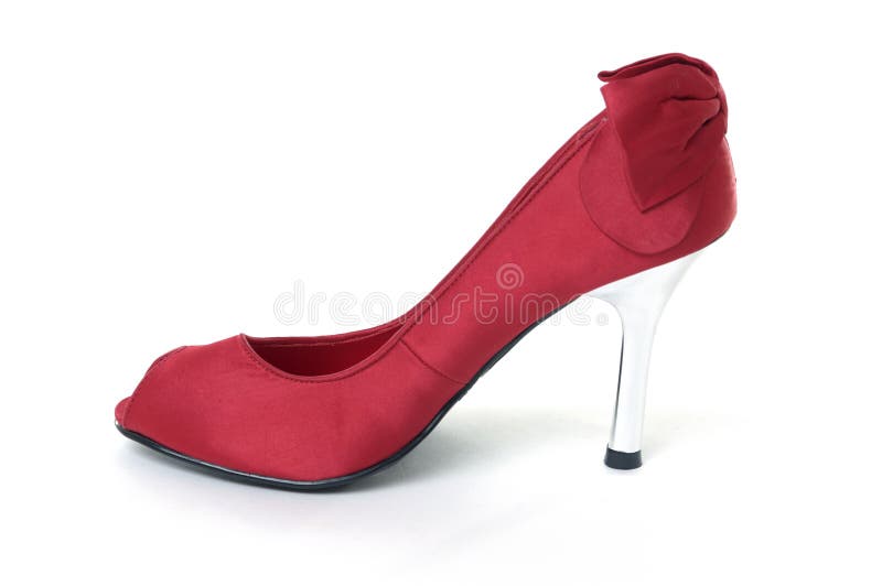 Red high heel shoe stock photo. Image of high, shoe, silhouette - 14875430