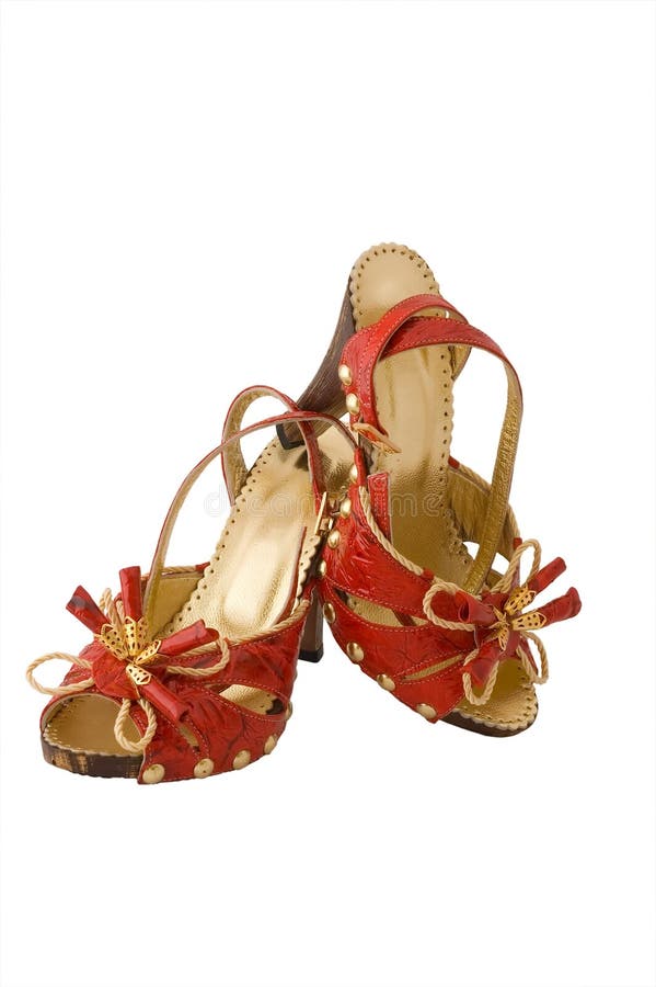 Red high heel shoes stock photo. Image of macro, purple - 2922818