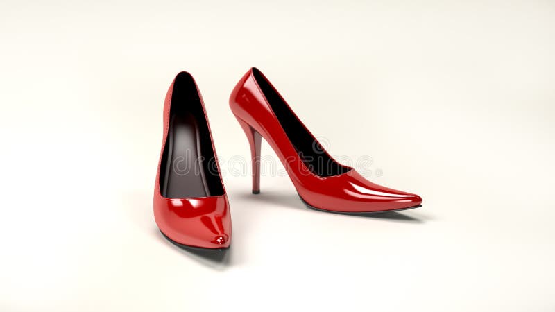 Red high heels stock illustration. Illustration of fashionable - 52243473