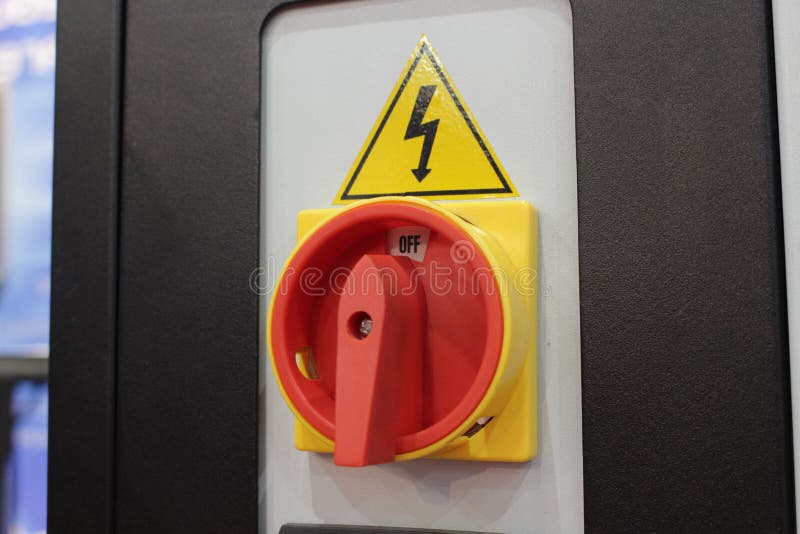 Red High Voltage on Off Switch F Stock Image - Image of electronic ...