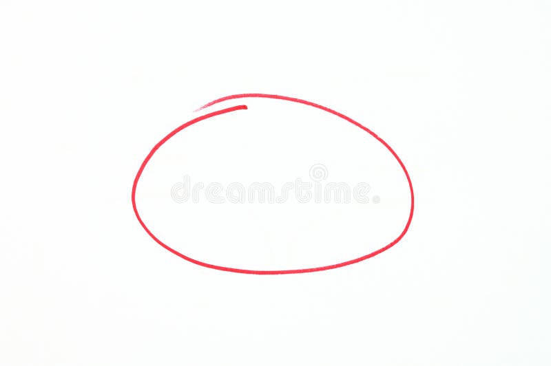 Red highlighted circle stock photo. Image of single - 335562532