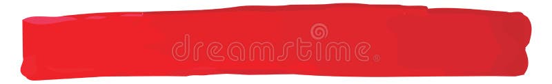 Red Highlighter Stroke. Underline Marker Color Element Stock ...