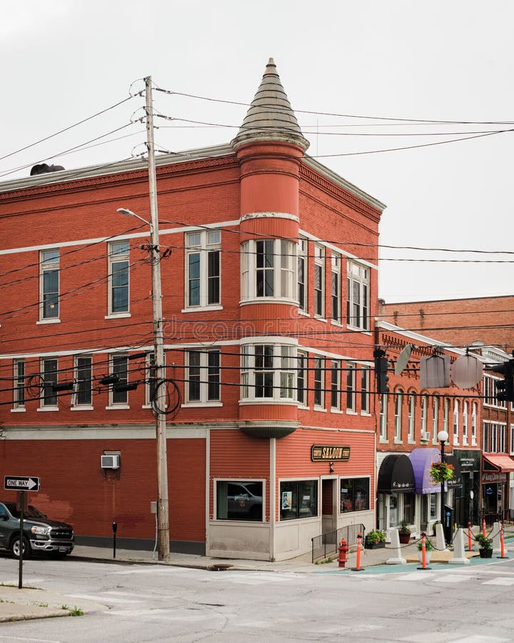 Red Historic Building in Downtown Rutland, Vermont Editorial Photo ...