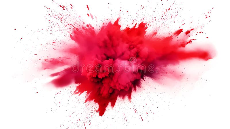 Red Holi Paint Powder Explosion. Generative Ai Design Stock ...