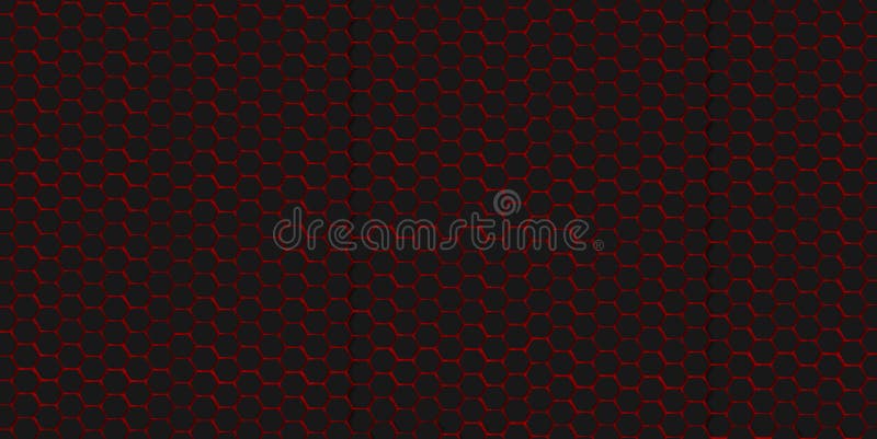 Red Honeycomb Pattern Illustration Isolated on a Dark Background Stock ...
