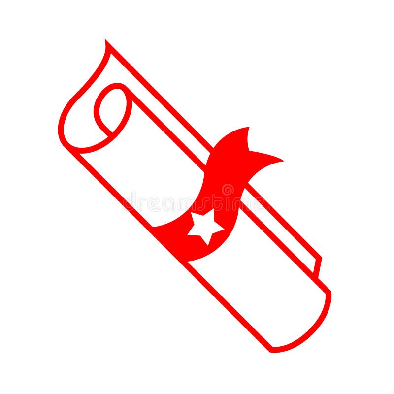 Rolled Diploma Silhouette Stock Illustrations – 125 Rolled Diploma ...