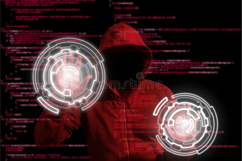 Computer Screen with Computer Word-cloud Stock Illustration ...