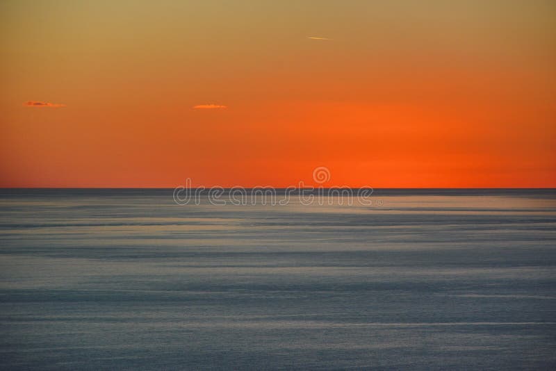 Red horizons over sea stock image. Image of horizon, manarola - 82864191
