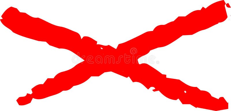Red Horizontal cross mark stock vector. Illustration of accepted ...