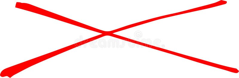 Red Horizontal cross mark stock vector. Illustration of frame - 196112099