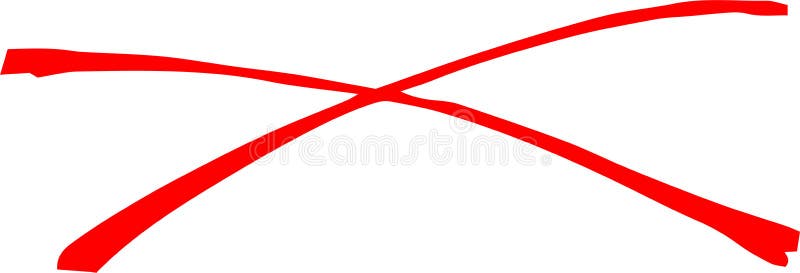 Red Horizontal cross mark stock vector. Illustration of mark - 196112101