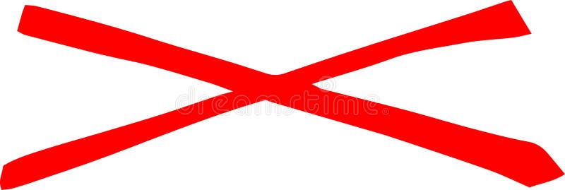 Red Horizontal cross mark stock vector. Illustration of points - 196112109