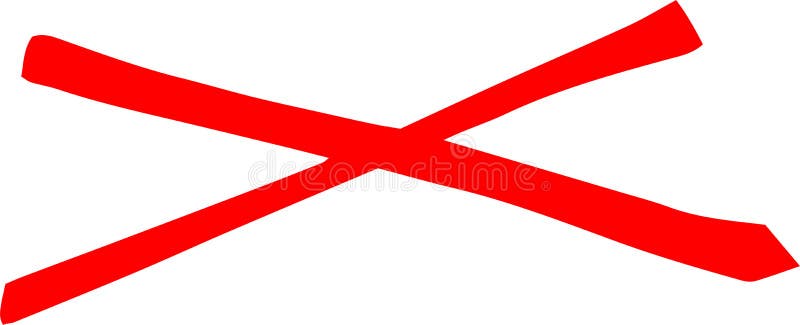 Red Horizontal cross mark stock vector. Illustration of horizontal ...