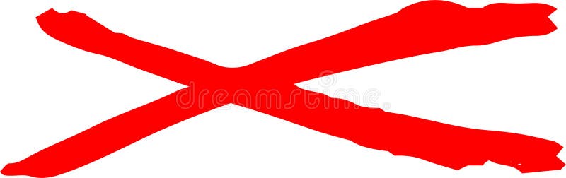 Red Horizontal cross mark stock vector. Illustration of deduction ...