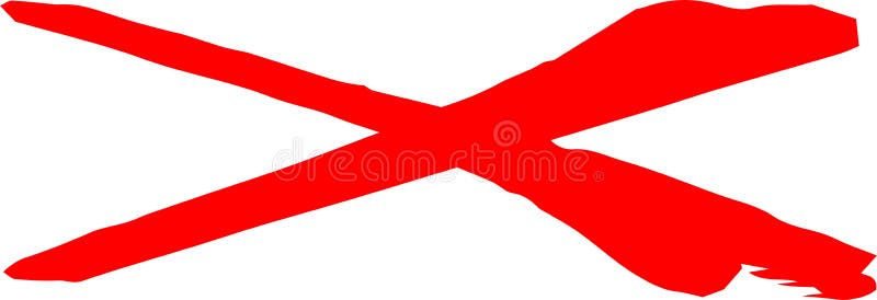 Red Horizontal cross mark stock vector. Illustration of material ...