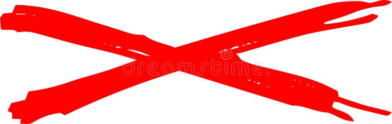 Red Horizontal cross mark stock vector. Illustration of deduction ...