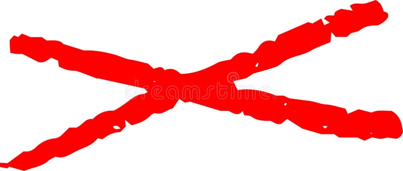 Red Horizontal cross mark stock vector. Illustration of accepted ...