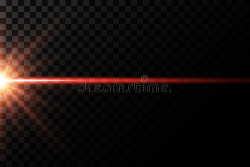 Red Horizontal Lens Flares Pack. Laser Beams, Horizontal Light Rays ...