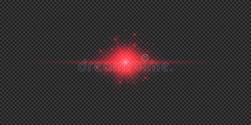 Red Horizontal Light Effect of Lens Flares Stock Vector - Illustration ...
