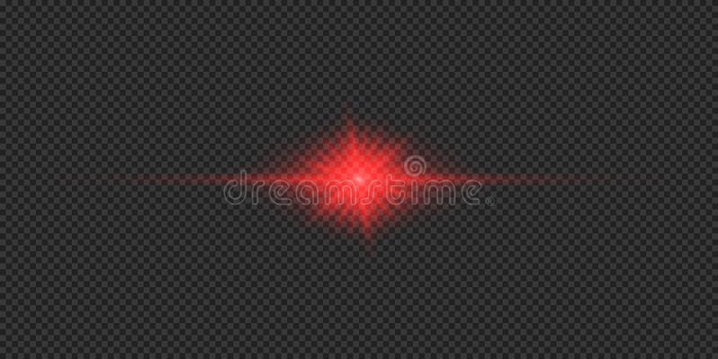 Red Horizontal Light Effect of Lens Flares Stock Vector - Illustration ...