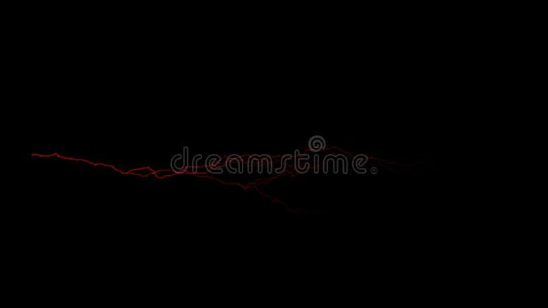 Red Horizontal Lightning Animation Motion Element Stock Video - Video ...