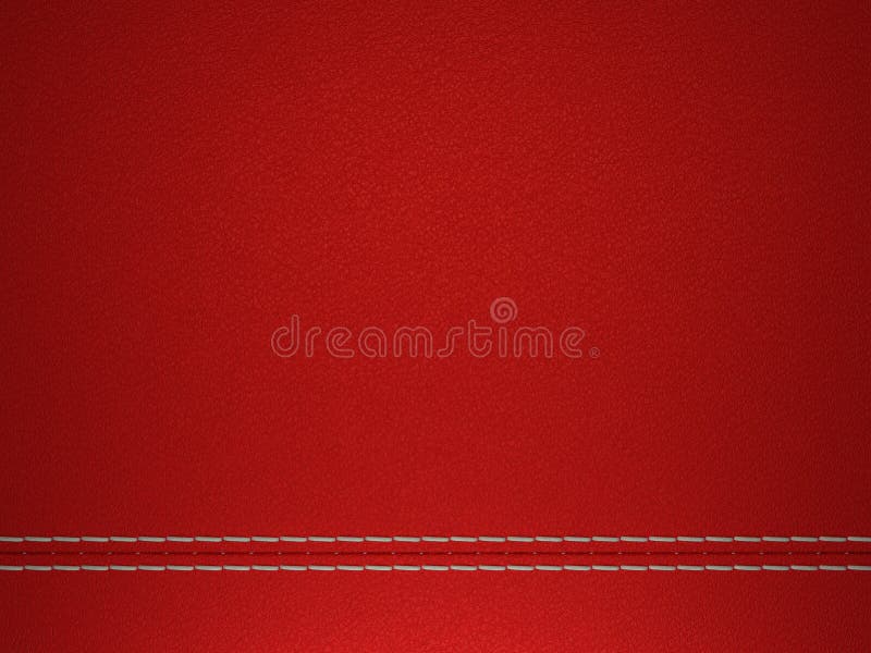 Red Stitched Leather Background Stock Illustration - Illustration of ...