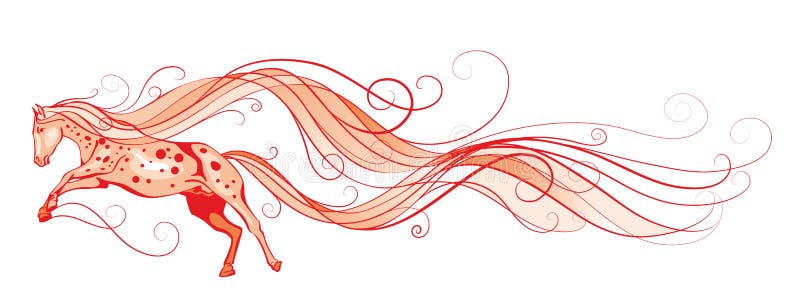 Red horse stock vector. Illustration of power, hoof, mare - 21809581