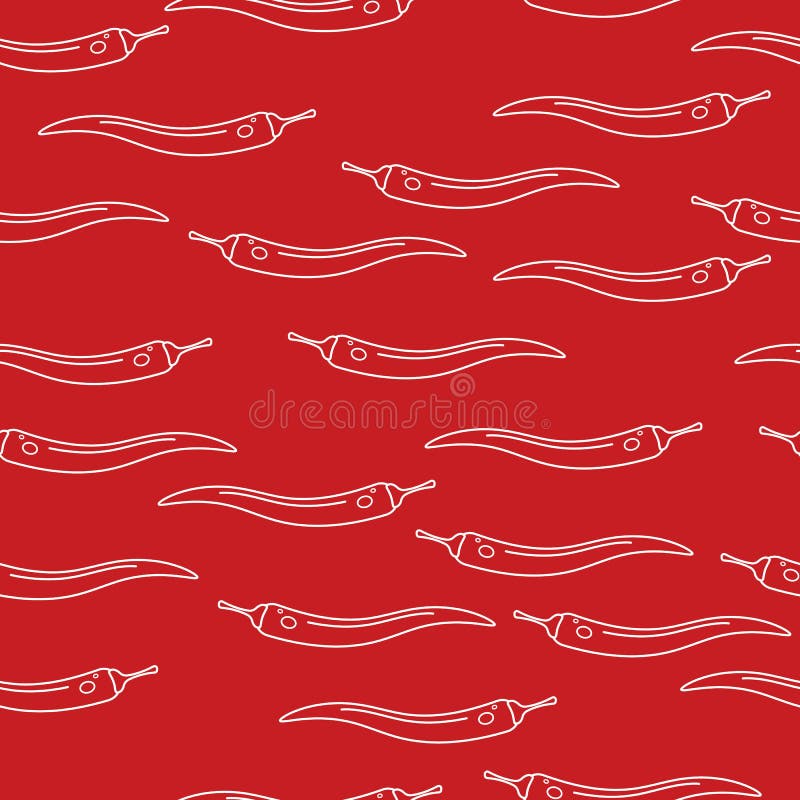 Red Hot Chili Background Seamless Stock Vector - Illustration of green ...